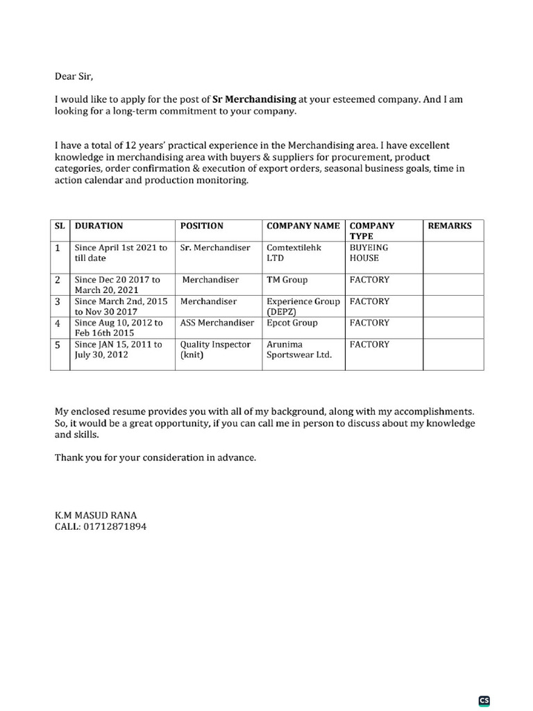 CV of K - M Masud Rana | PDF
