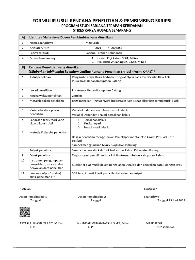 Acc - Form Outline Skripsi | PDF
