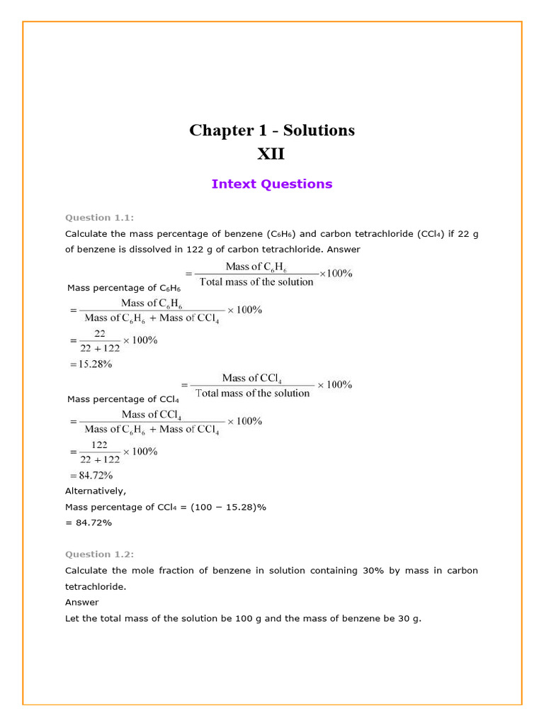 Solutions Questions | PDF