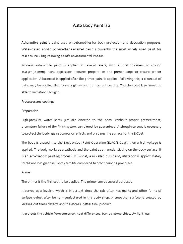 13 Auto Paint | PDF | Paint | Industrial Processes