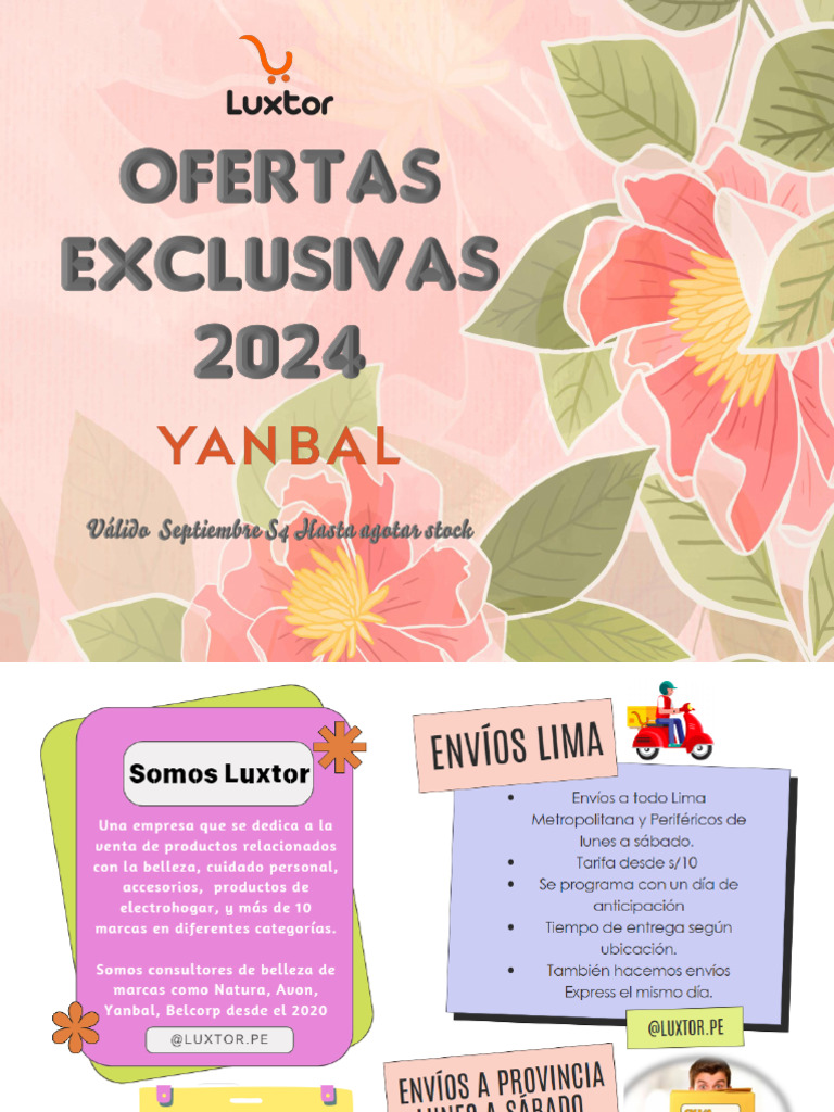 LUXTOR - Pe - Ofertas Yanbal Septiembre S4-2024 | PDF