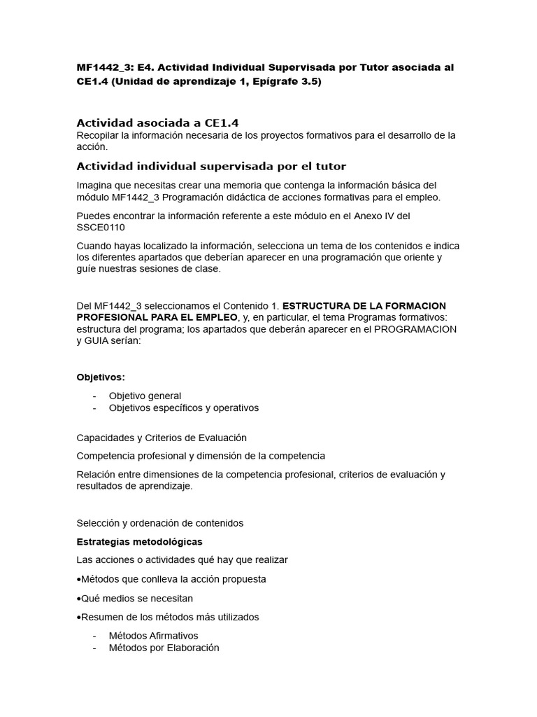 MF1442 - 3 Programación Didáctica de Acciones Formativas para El Empleo ...