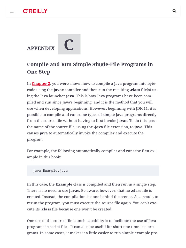 Appendix C Compile and Run Simple Single-File Programs in One | PDF