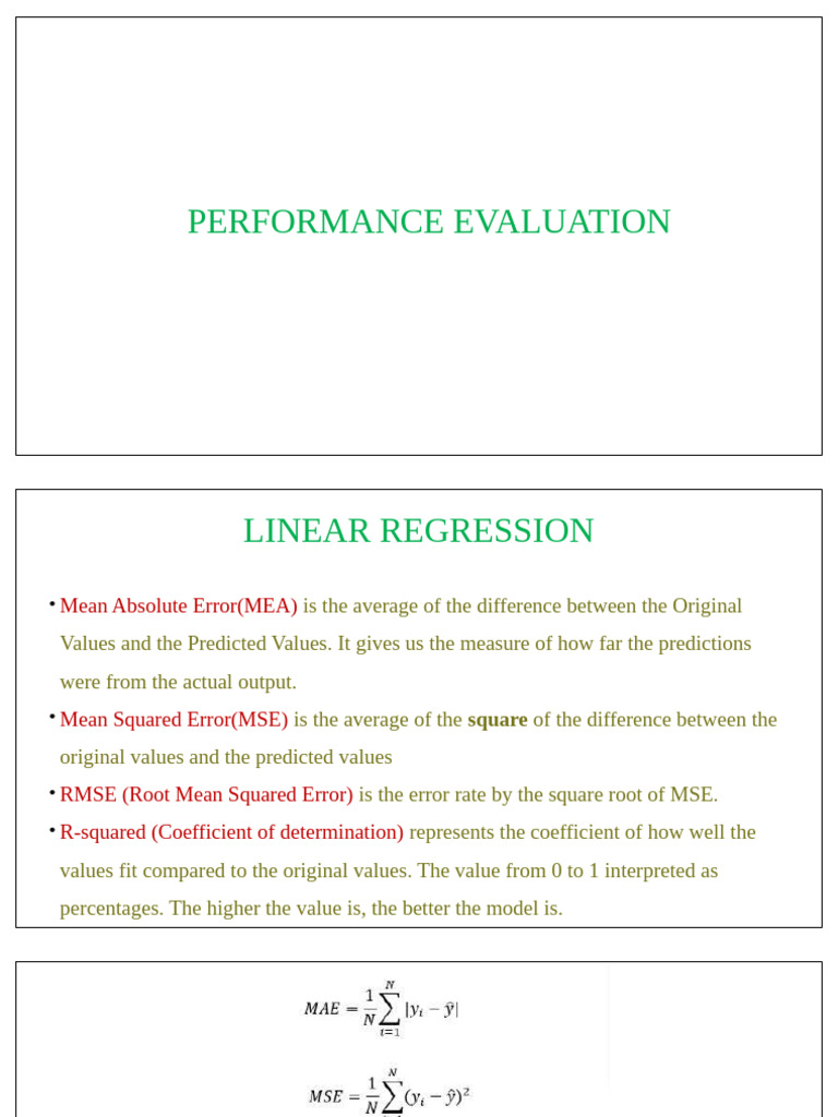 Performance Evaluation | PDF