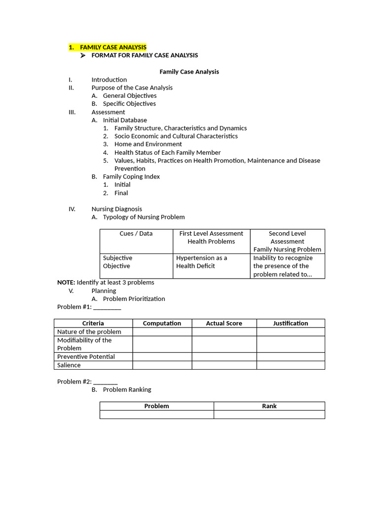 Family Case Analysis | PDF