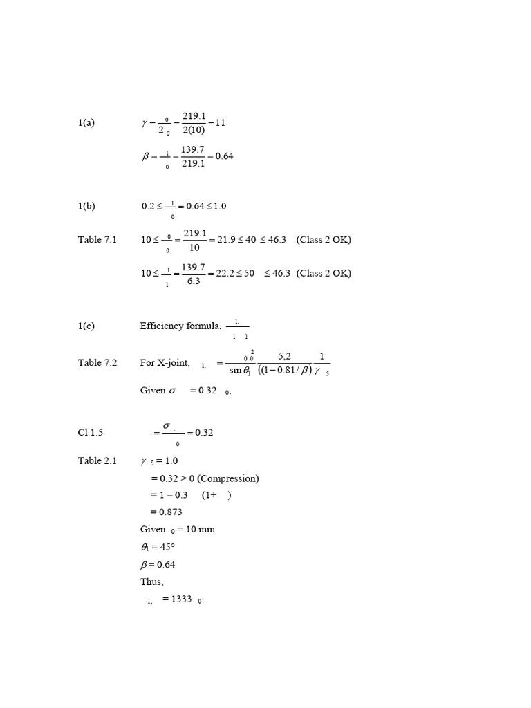 Worked Example - Hollow Section (CHS Only) | PDF