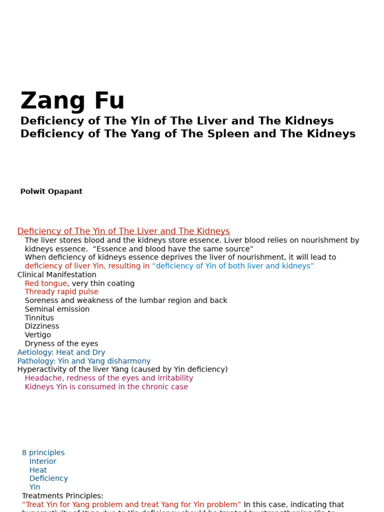Zang Fu Presenration | PDF