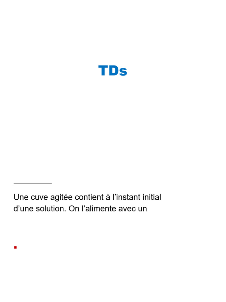 TDs | PDF