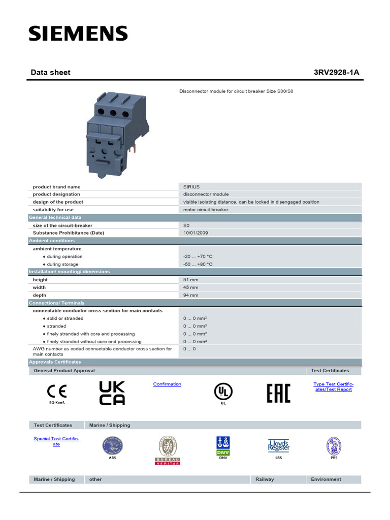 3RV29281A Datasheet en | PDF