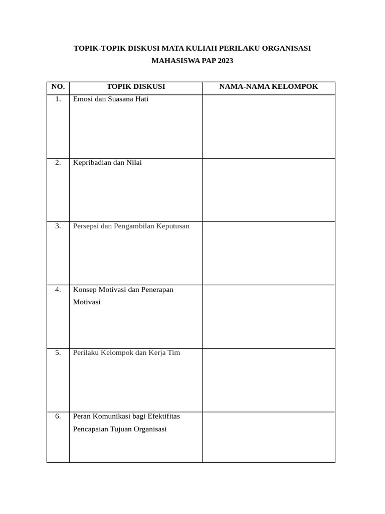 Topik Diskusi Prilog - Pap 2023 | PDF