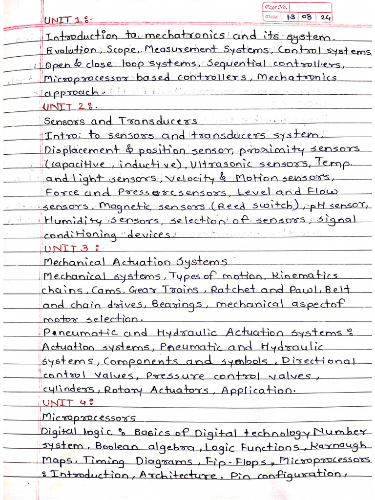 Mechatronics Practice Questions Answers Electrical Engineering Dbatu | PDF