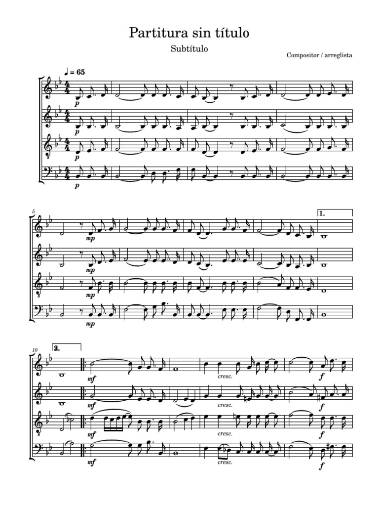 Partitura Sin Título | PDF