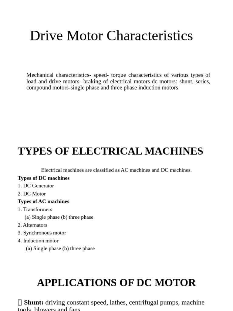Drive Motor Characteristics | PDF | Electric Motor | Electromagnetic ...