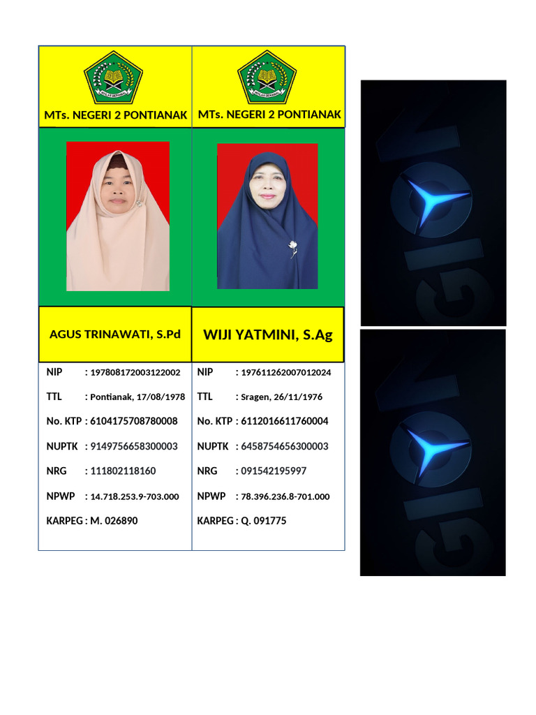 Format Tempelan Gobi Pegawai (Kertas Stiker Atau A4) | PDF