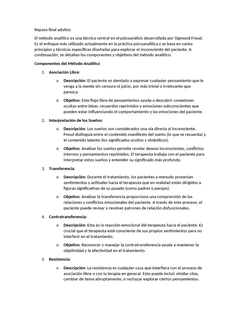 Repaso Final Adultos | PDF