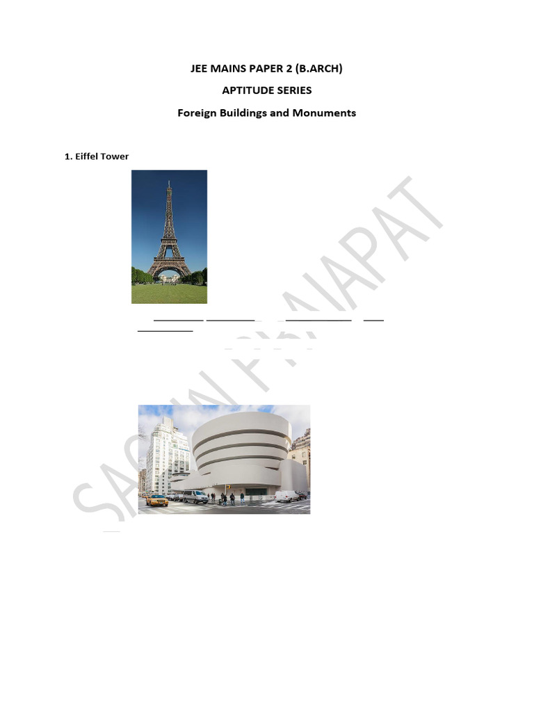 Foreign Monuments - Sachin Prajapat | PDF