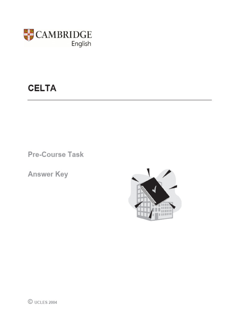 CELTA Precourse Task Key | PDF