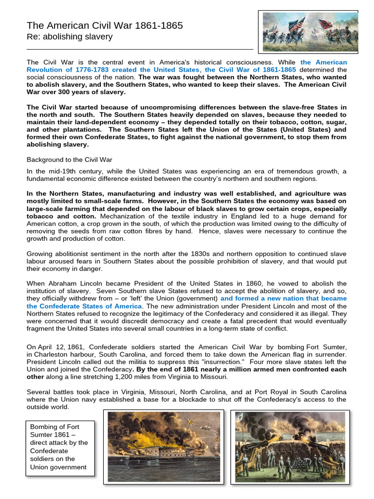 The American Civil War 1861 1865 Ss | PDF