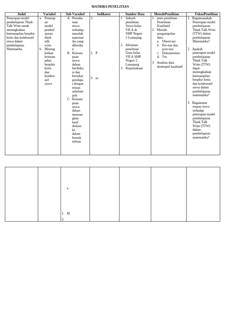 Matrix Terbaru | PDF
