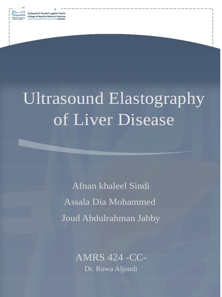 Material Handout Ultrasound Elastography of Liver Disease Group | PDF