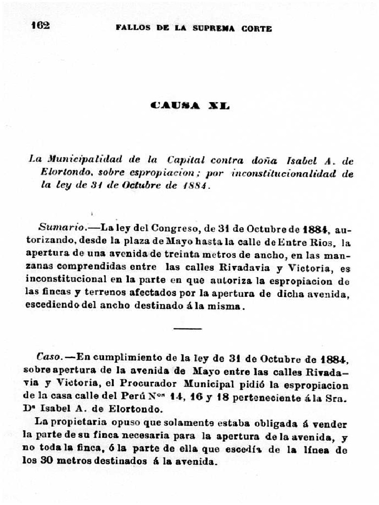Municipalidad de Capital C. Elortondo S. Expropiación - Inconstitucionalidad | PDF