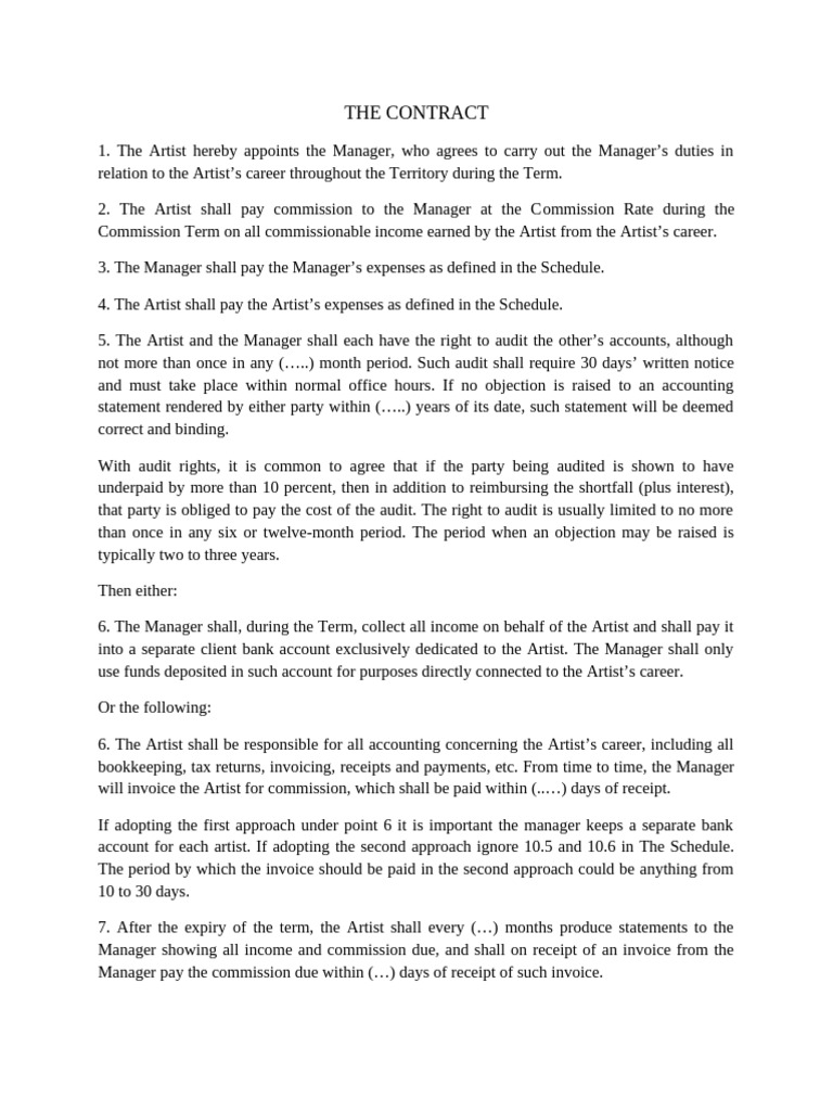 The Contract | PDF