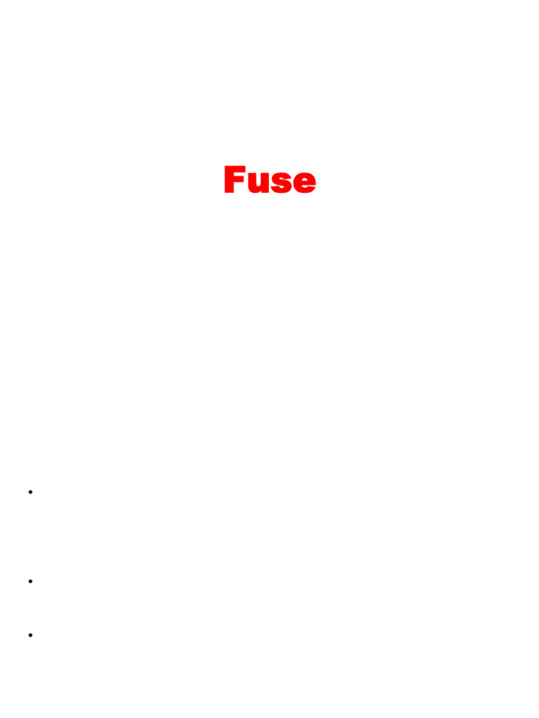 Chapter-3 Fuses | PDF