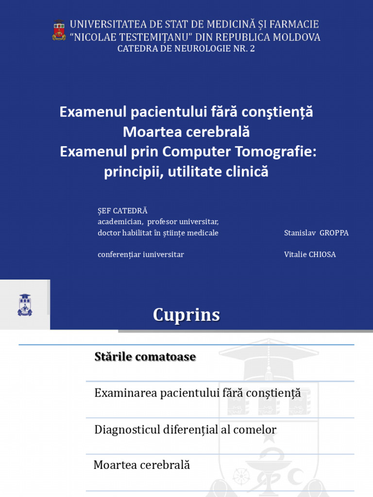 7 Evaluarea Pacientului Critic Moartea Cerebrala CT-100588 | PDF