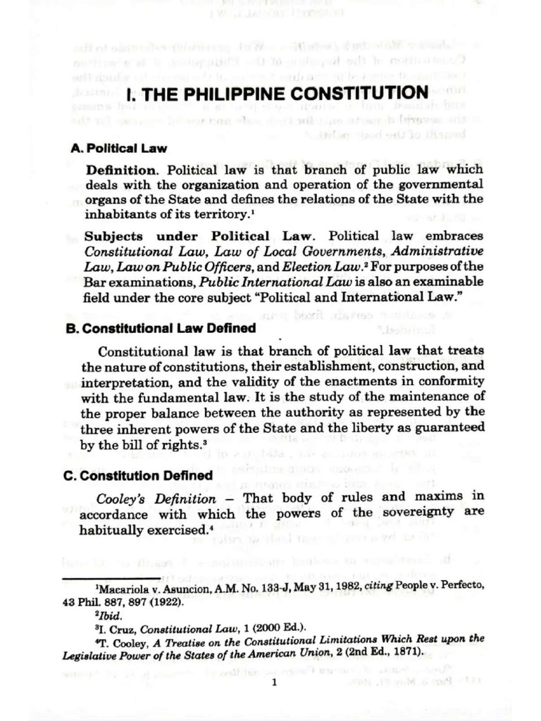 Constitutional Law 1 | PDF
