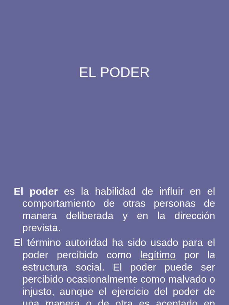 1.a. El Poder | PDF