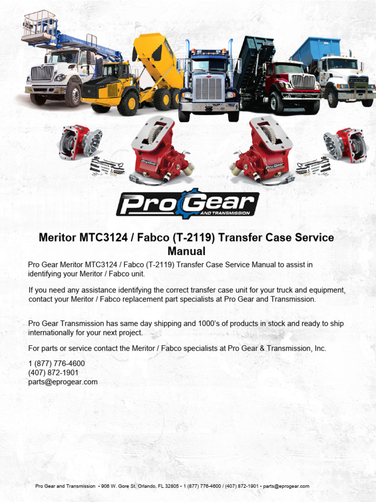 Meritor MTC3124 Transfer Case Service Manual | PDF | Manual ...
