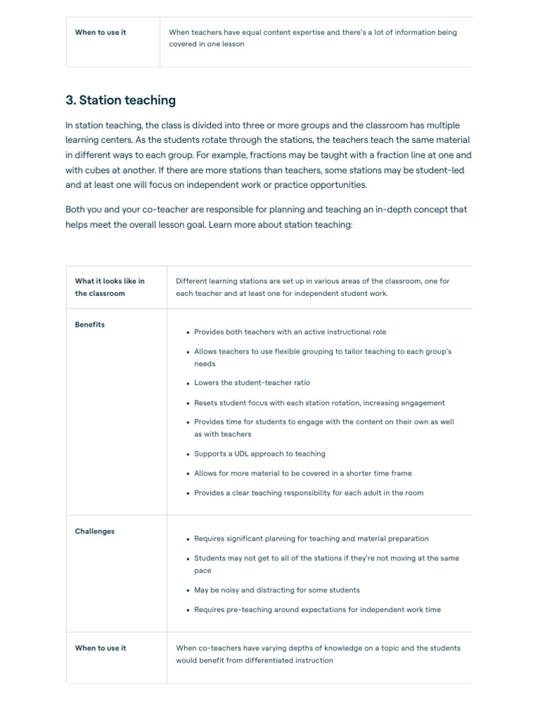 Station Teaching Pdf