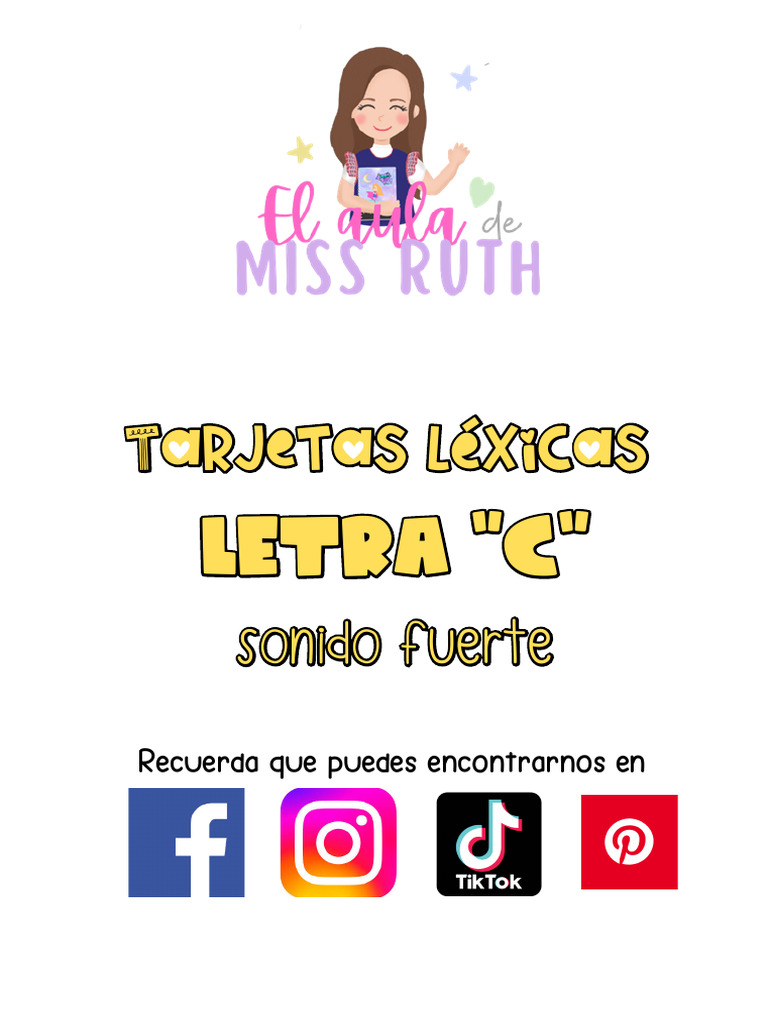 Tarjetas Lexicas Letra C Sonido Fuerte PDF | PDF