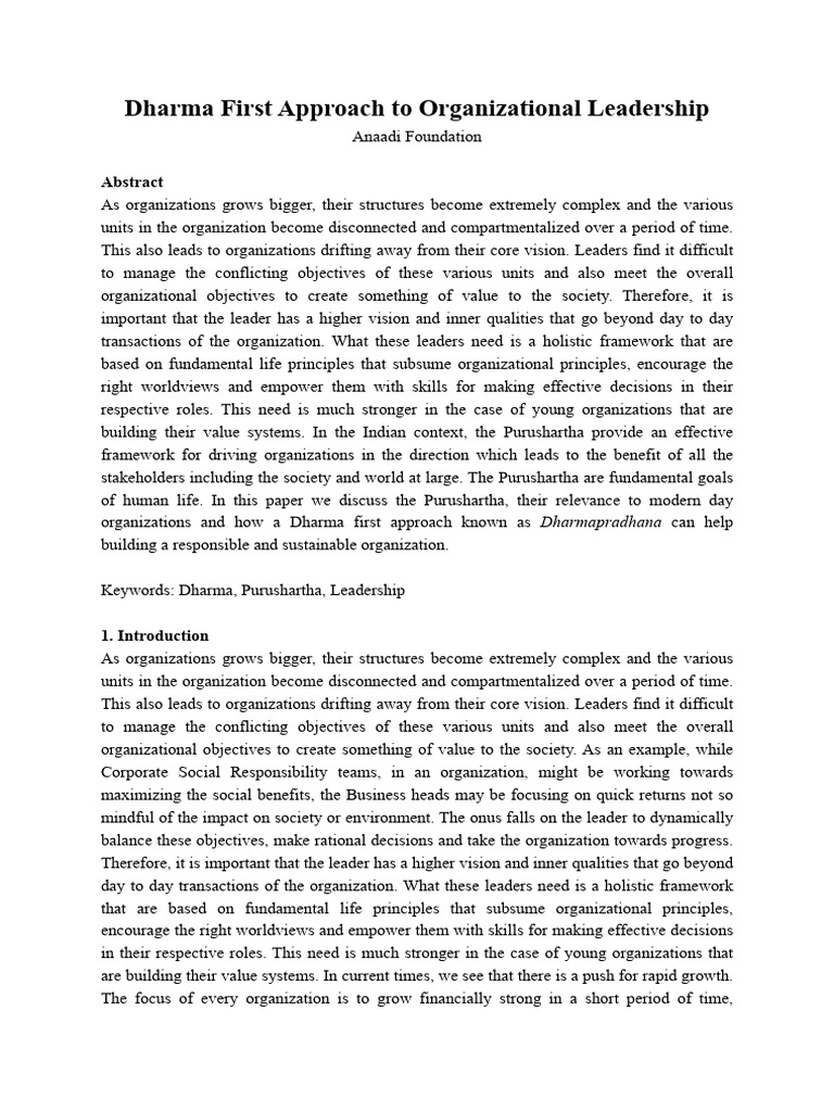 Dharma First | PDF
