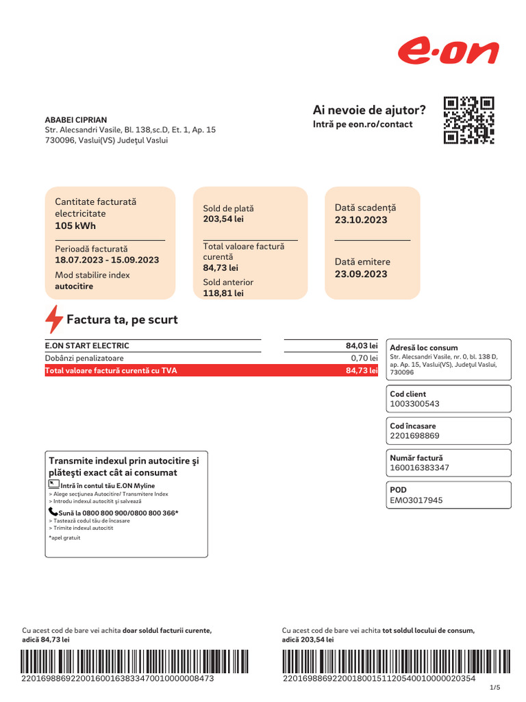 Ai Nevoie de Ajutor?: Intră Pe Eon - Ro/contact | PDF