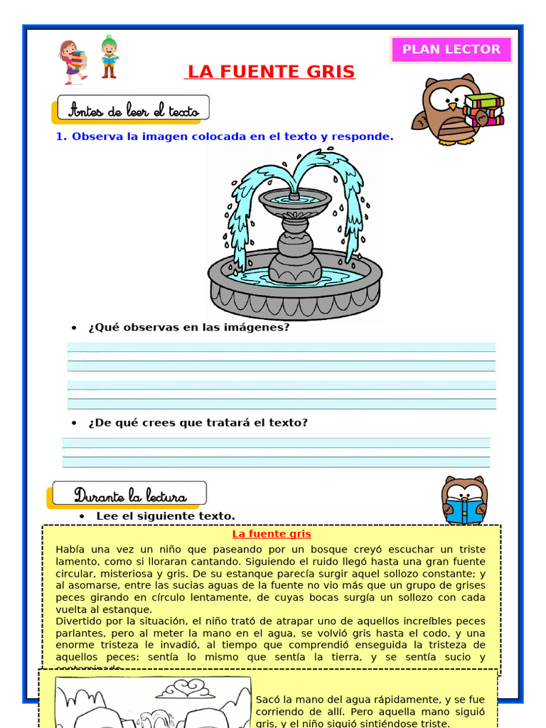 Ficha D4 Plan Lector La Fuente Gris | PDF