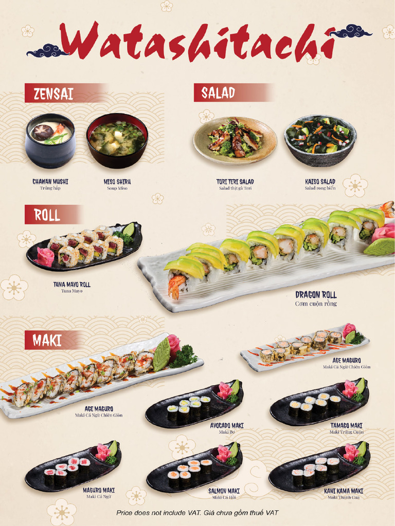 Buffet Menu Shiba Sushi Đào Tấn | PDF