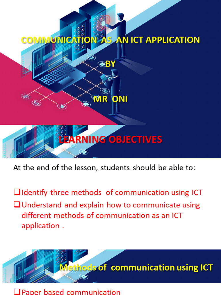 Communication As An Ict Application | PDF