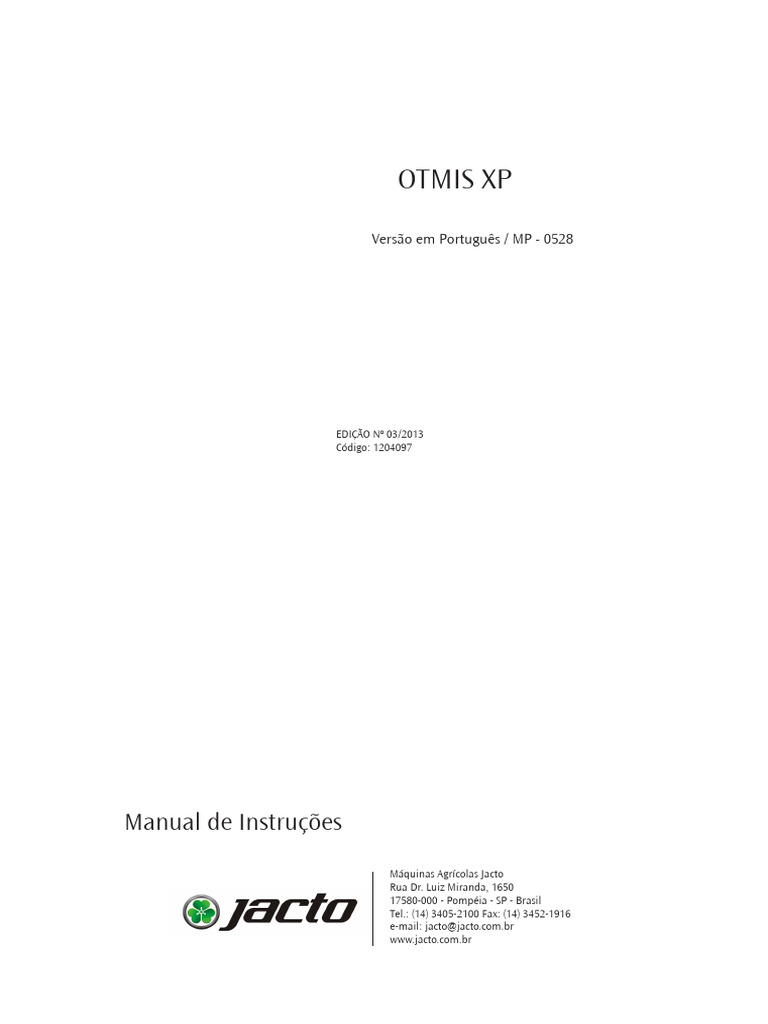 Manual Instruções Otmis XP | PDF