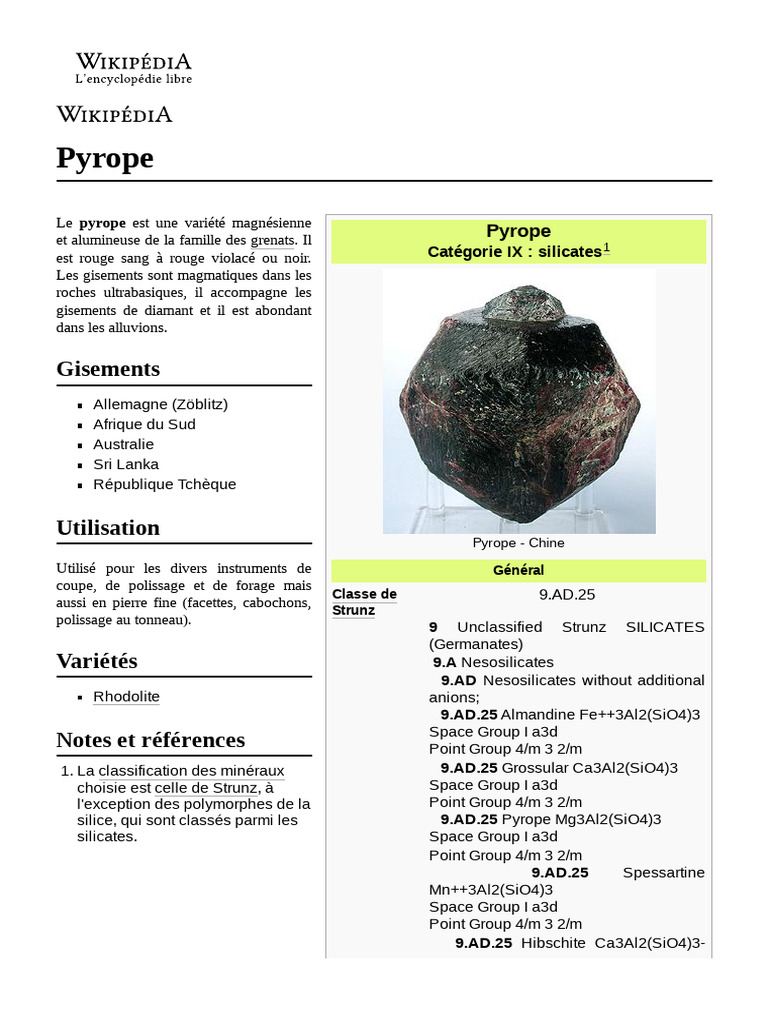 Pyrope | PDF