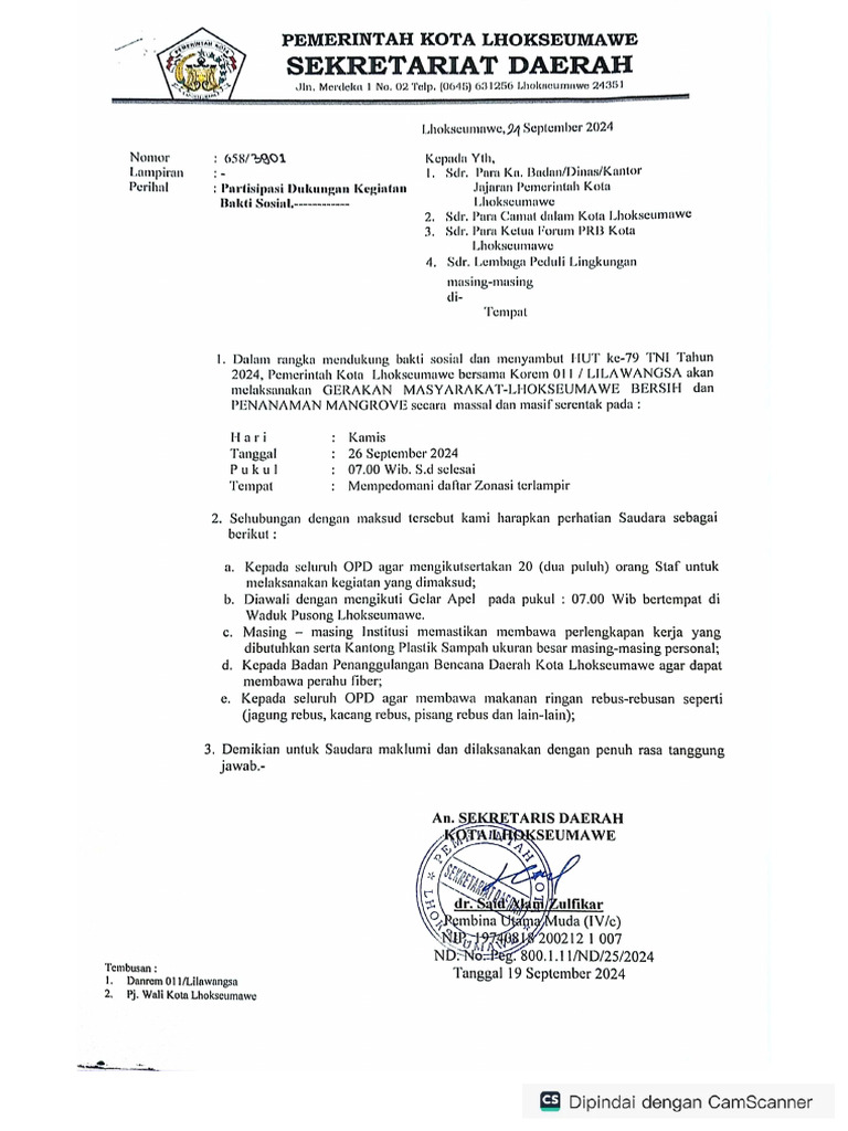 Giat 26 September 2024 Penanaman Mangrove Dan Bakti Sosial | PDF