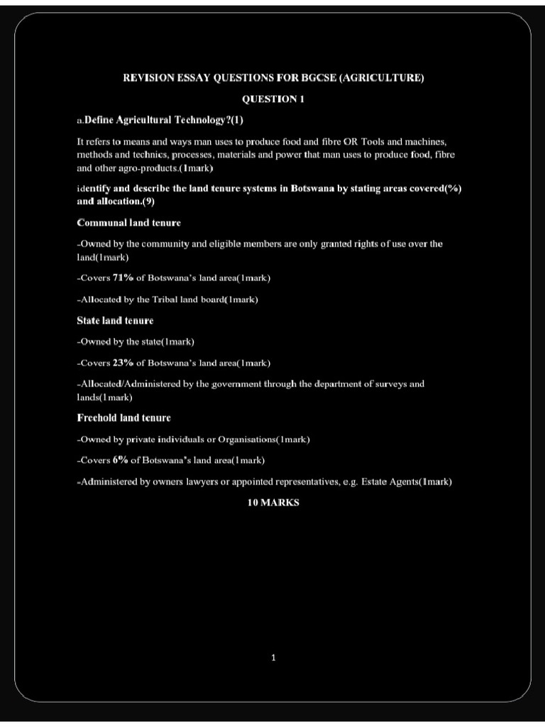 Section B Agric | PDF