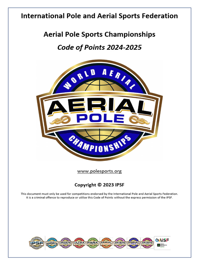 IPSF Aerial Pole Code of Points 2024-25-09122023 | PDF