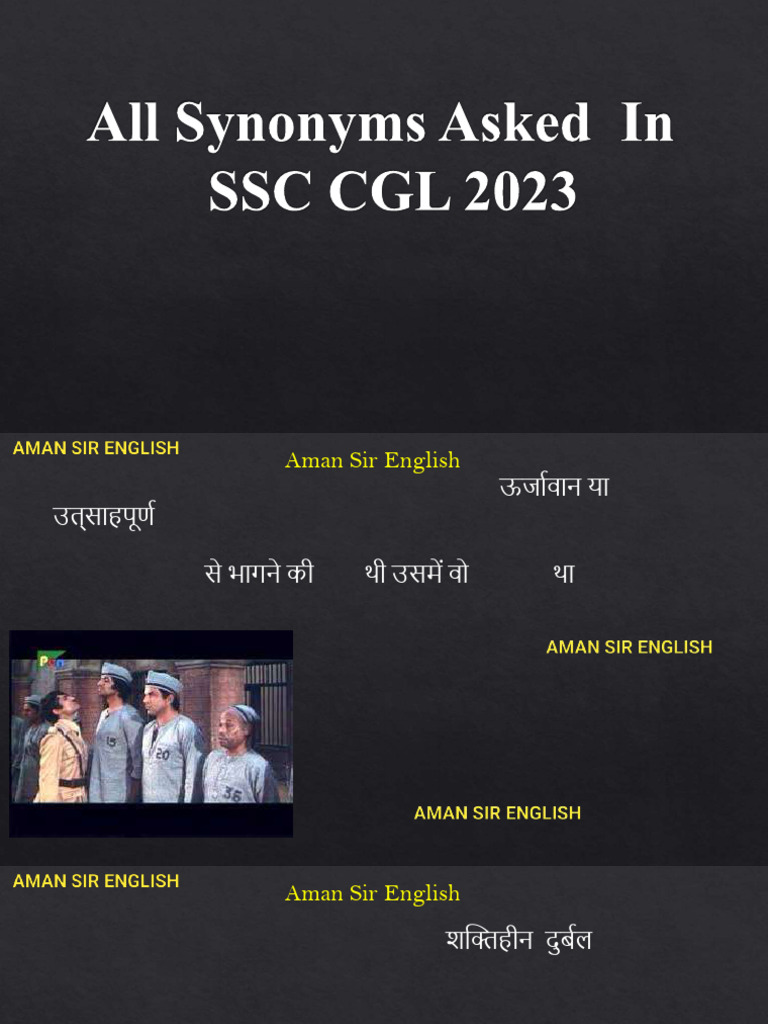 005) Lecture - 2 SYN & ANT (Vocab Videos) | PDF