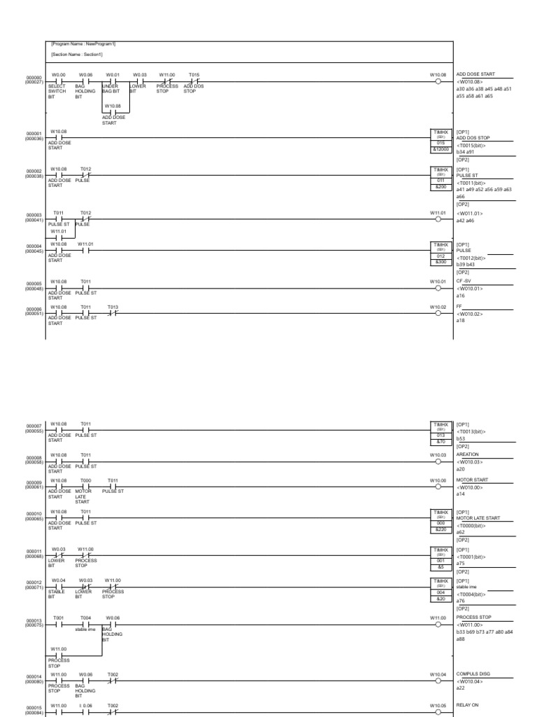 Packer Additional Dosing Program - Packer-3 Spout-13 Logic | PDF