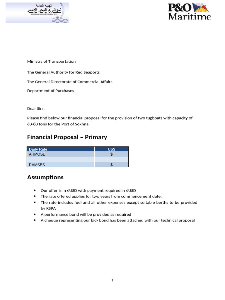 Financial Proposal | PDF