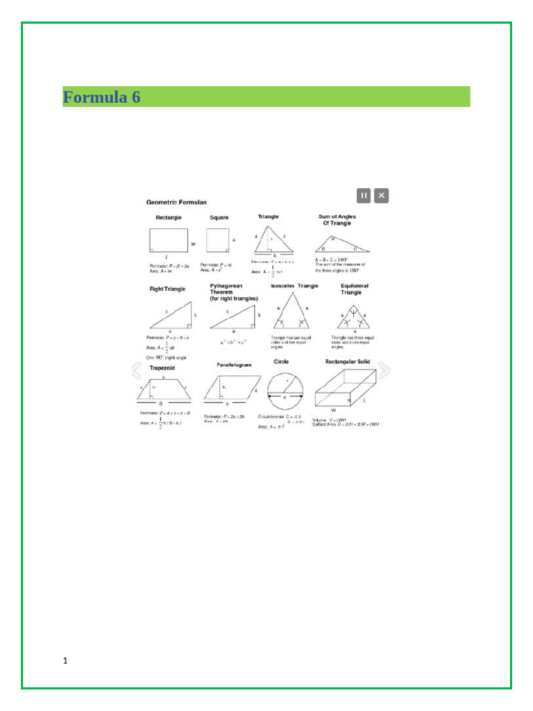 Math Formula - 6 | PDF