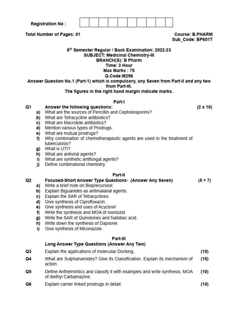 6th Sem 2022 23 | PDF