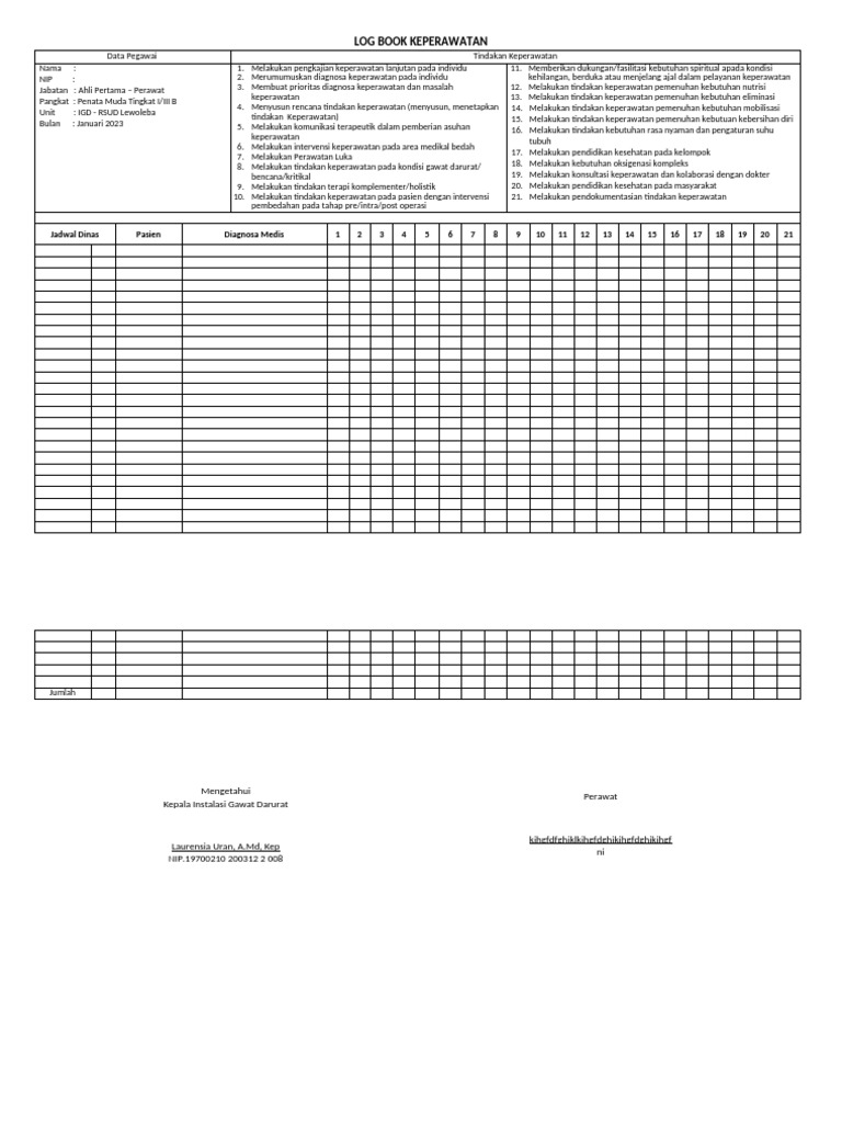 1janurari 2023 - BCP Vinsensius de Paul | PDF