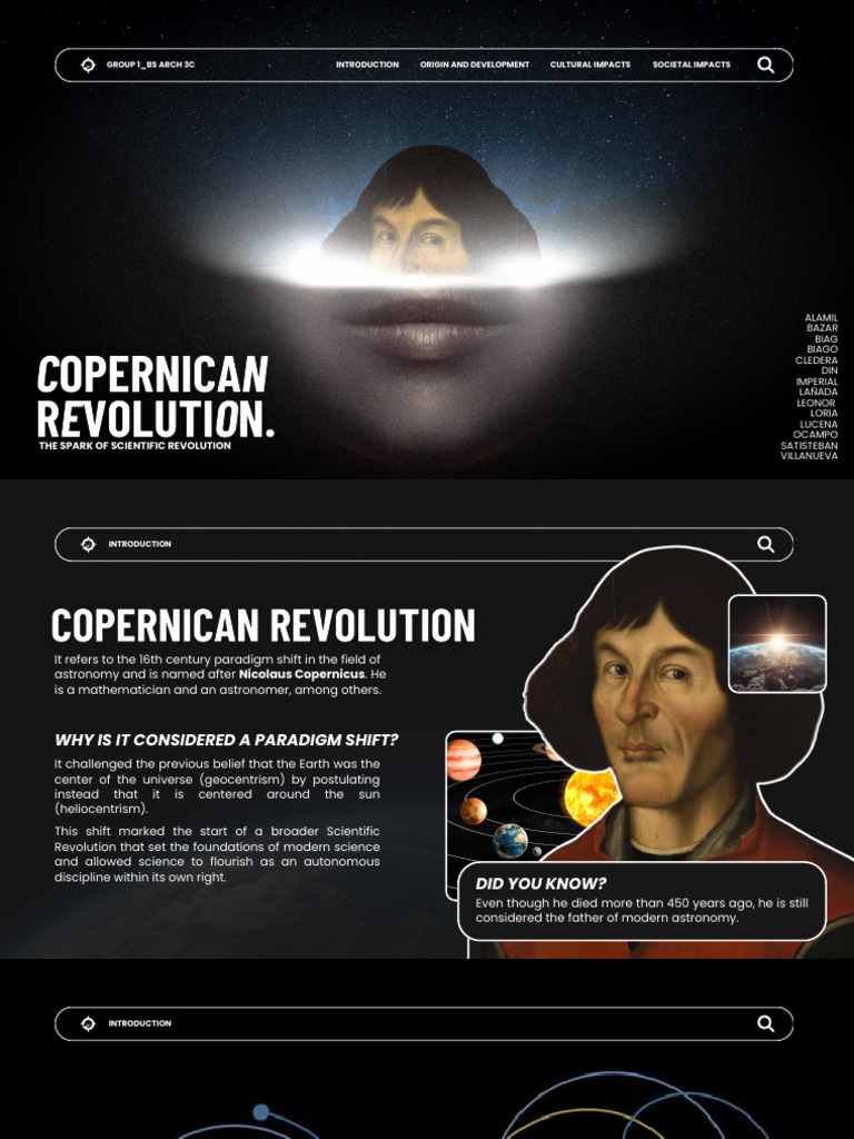 Group 1 - Copernican Revolution | PDF